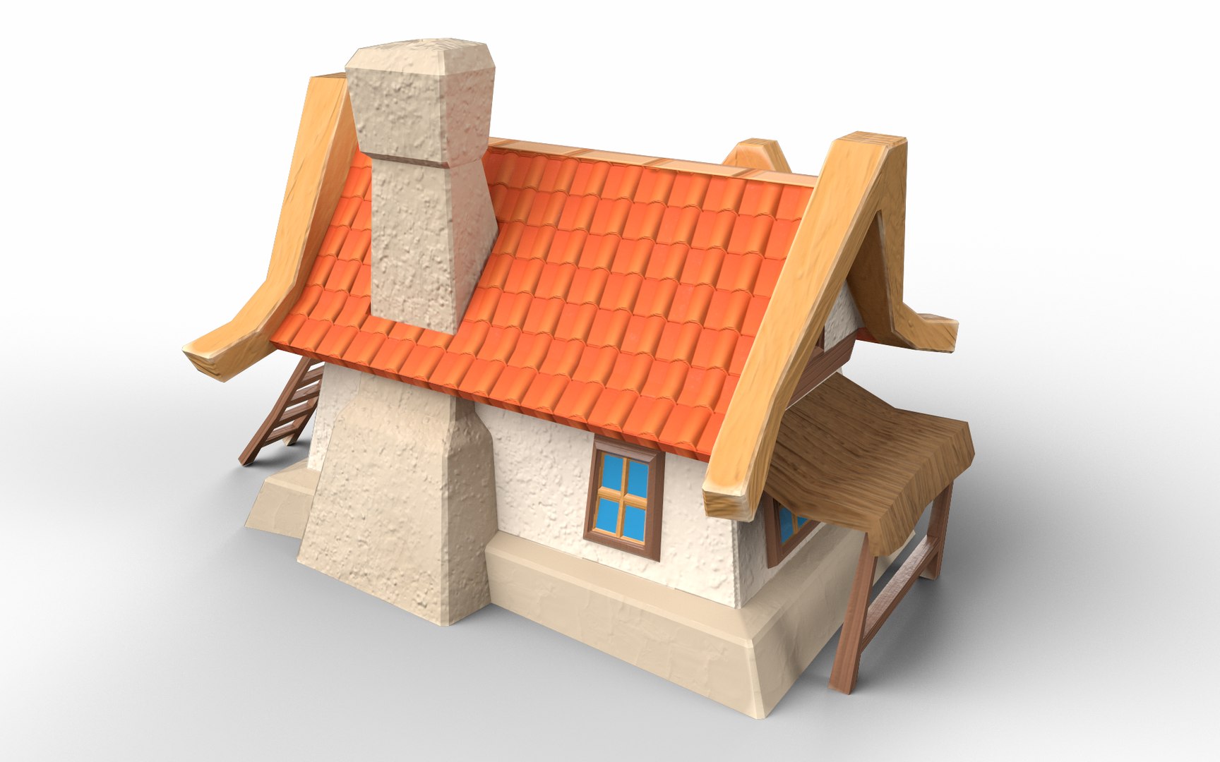 3D Stylized Toy Or Cartoon Small House - TurboSquid 1786936