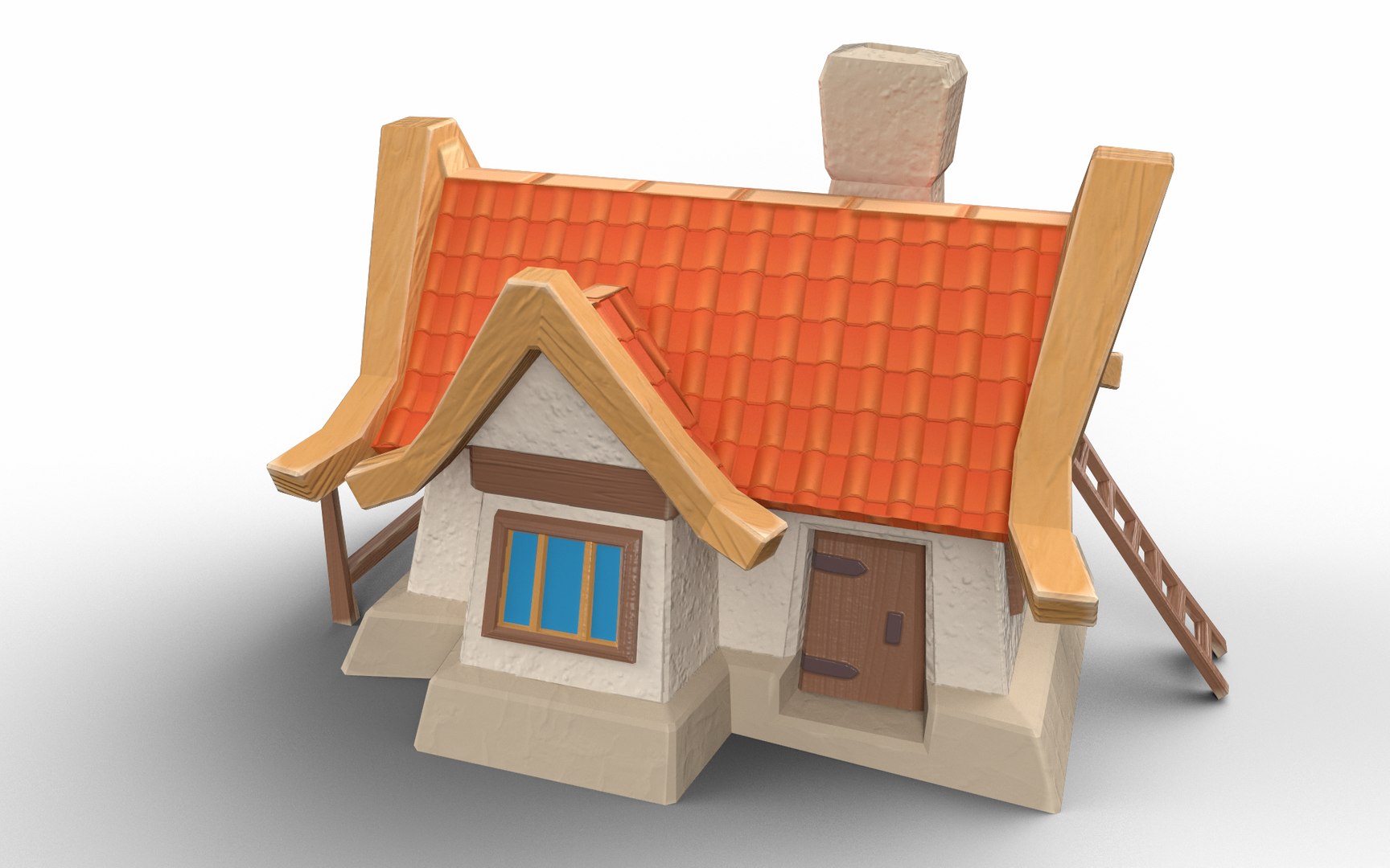 3D Stylized Toy Or Cartoon Small House - TurboSquid 1786936