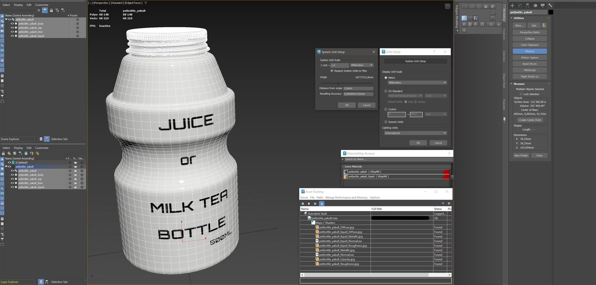 PET Bottle Yakult 3D Model - TurboSquid 2277197