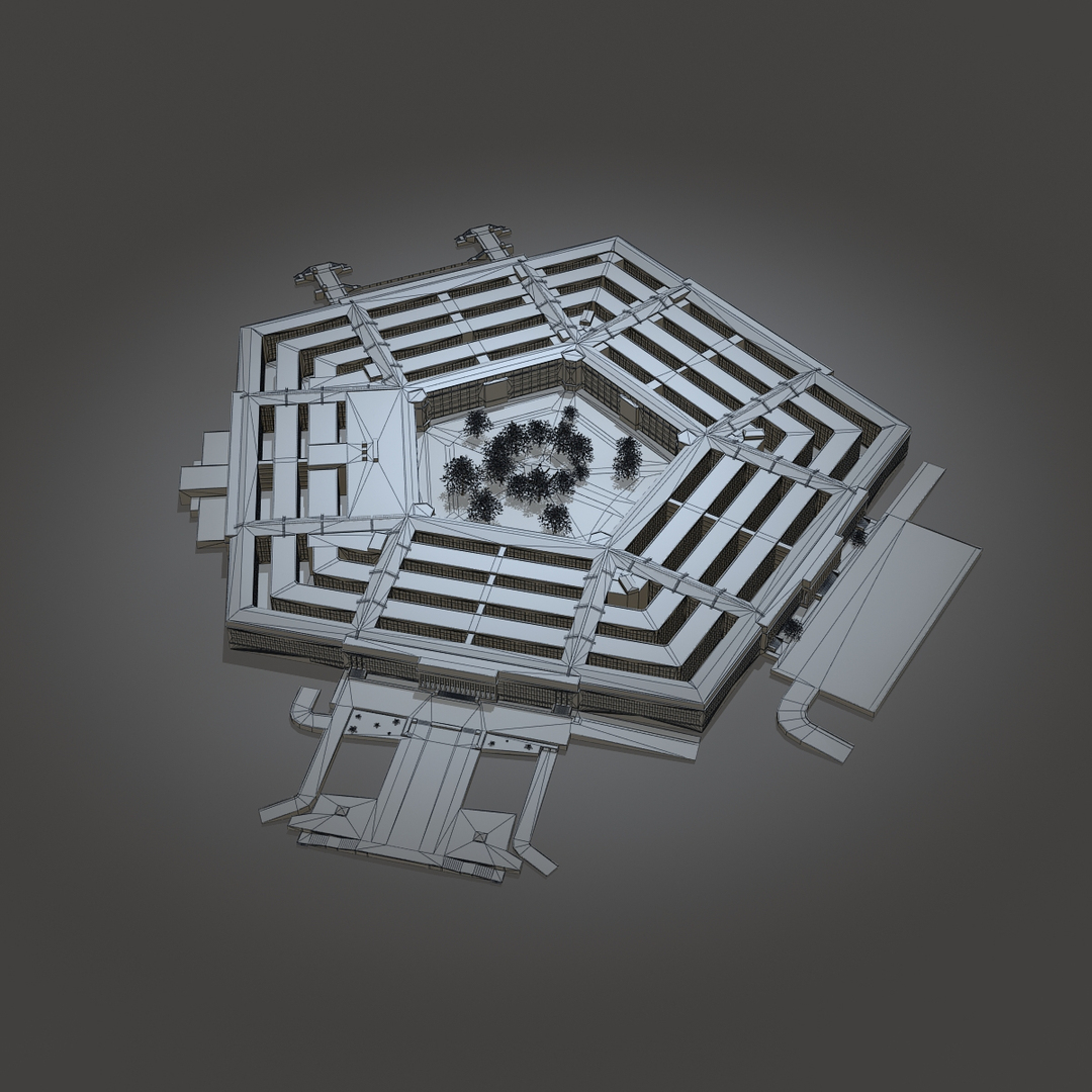 3d Pentagon Landmark