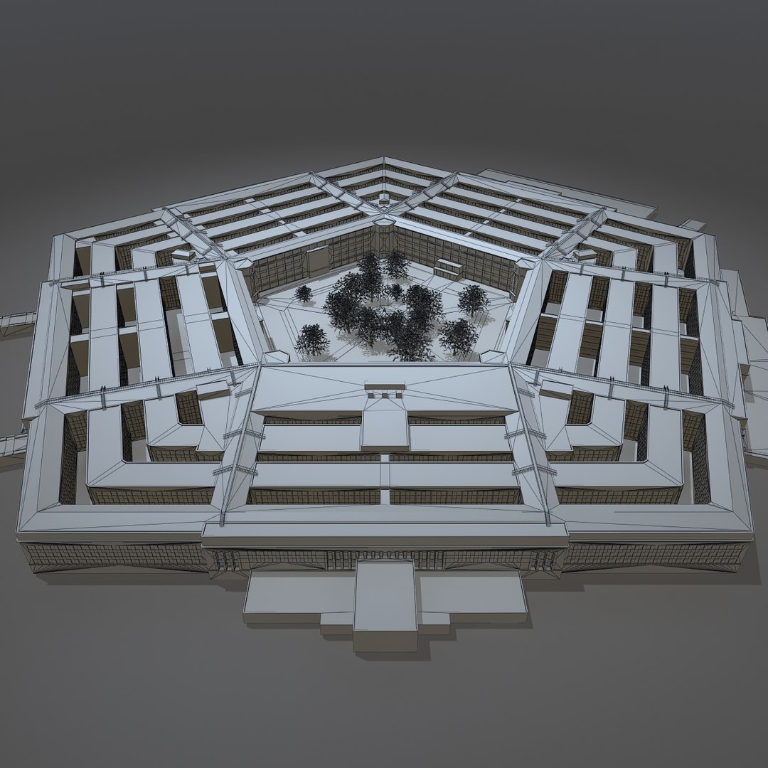 3d pentagon landmark