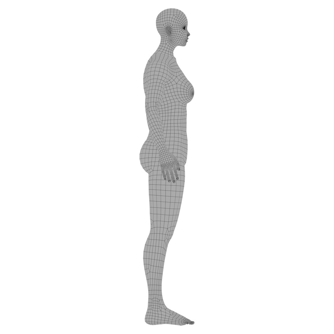 3D Female Basemesh With Rigging - TurboSquid 2098480