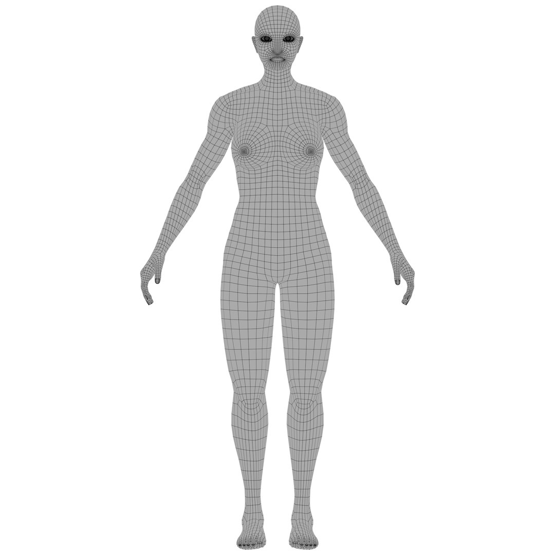 3D Female Basemesh With Rigging - TurboSquid 2098480