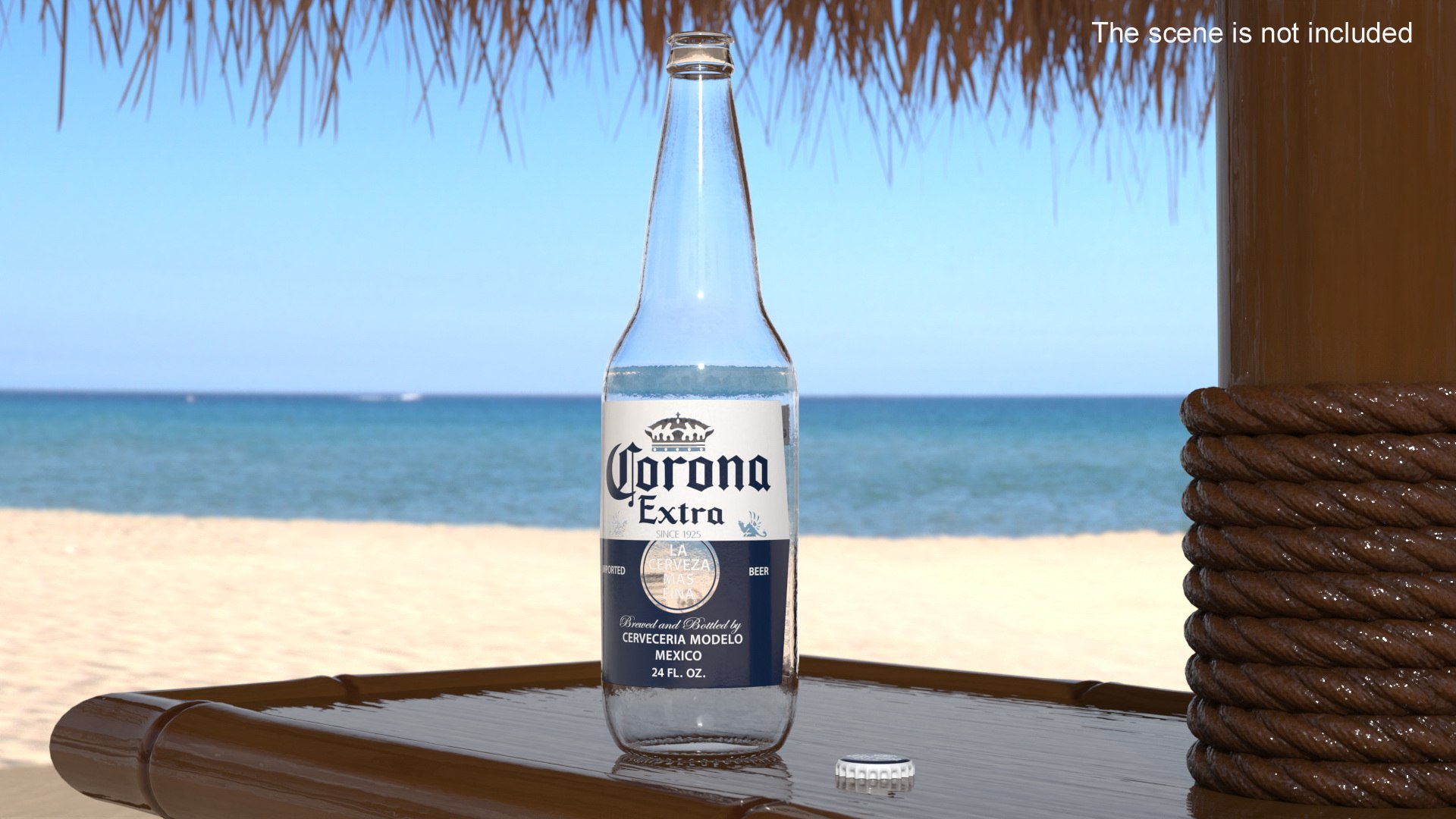 Empty Glass Corona Extra Beer Bottle 24oz Model - TurboSquid 2330116