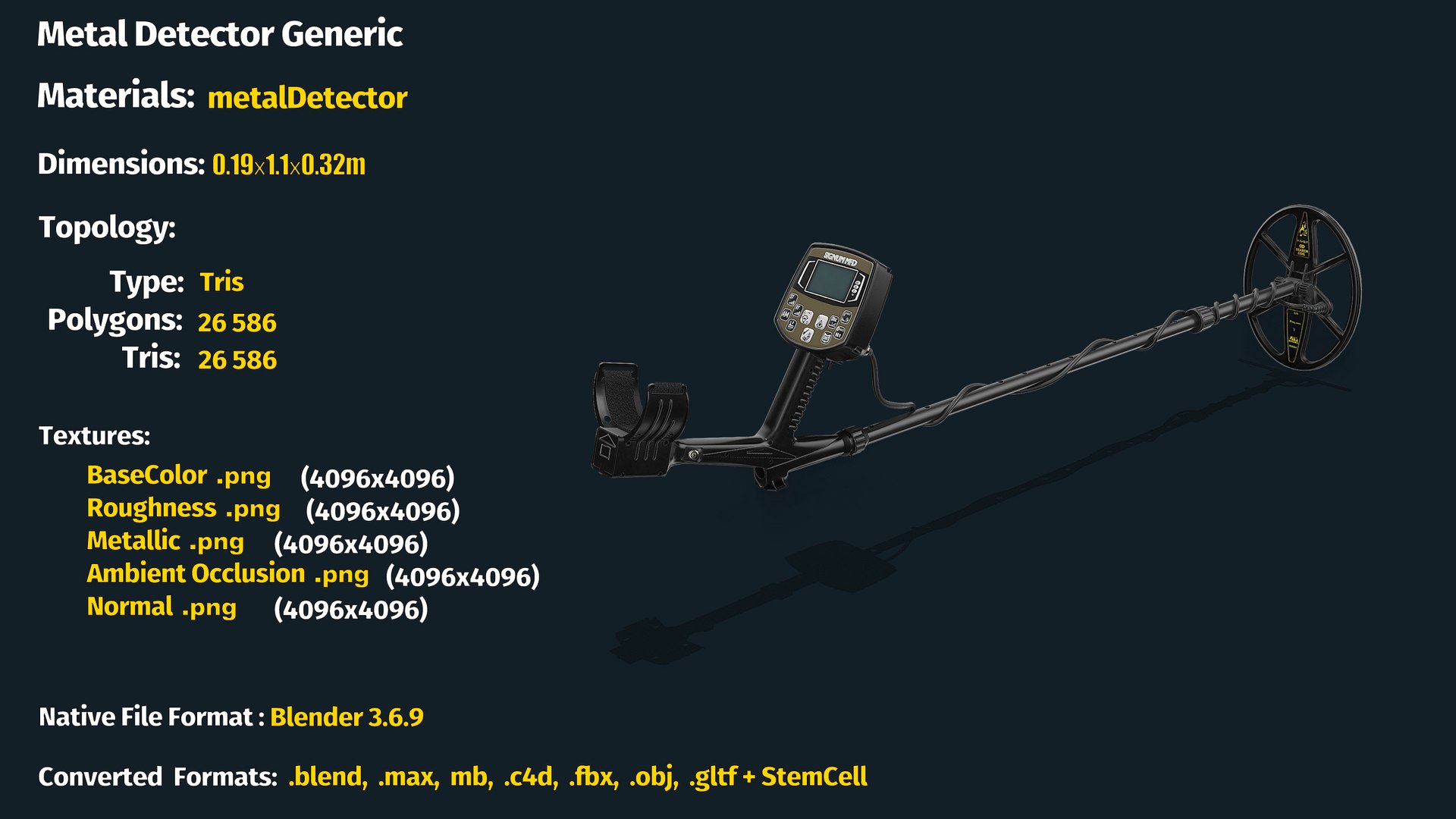 3D Metal Detector Generic Model - TurboSquid 2248644