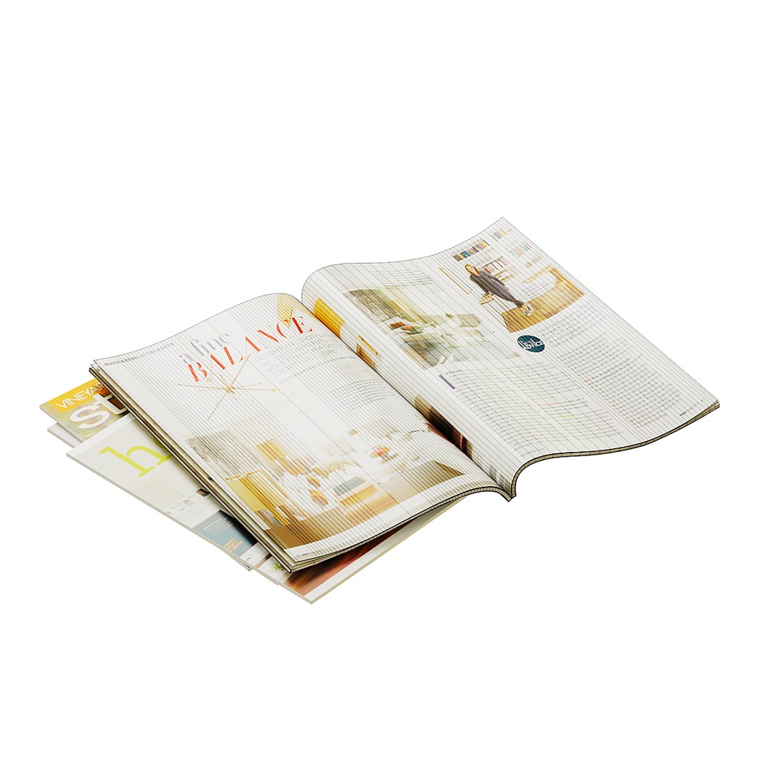Magazines Stacks BLENDER Cycles 3D Model - TurboSquid 1773145