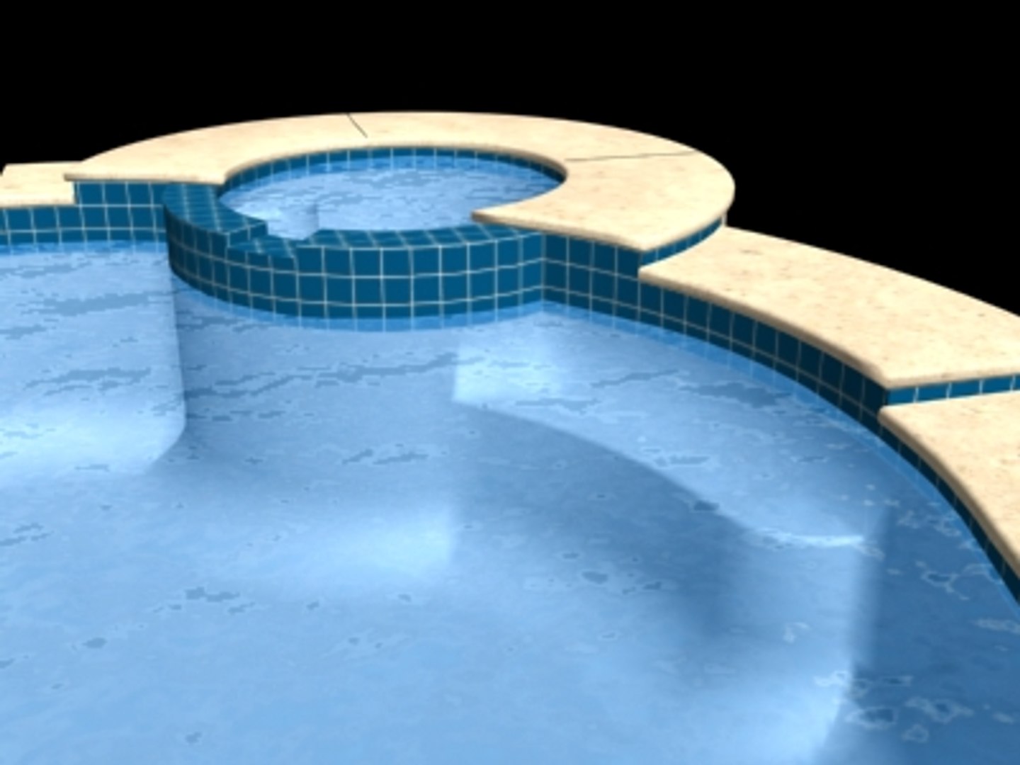 swimming pool freeform 3d model