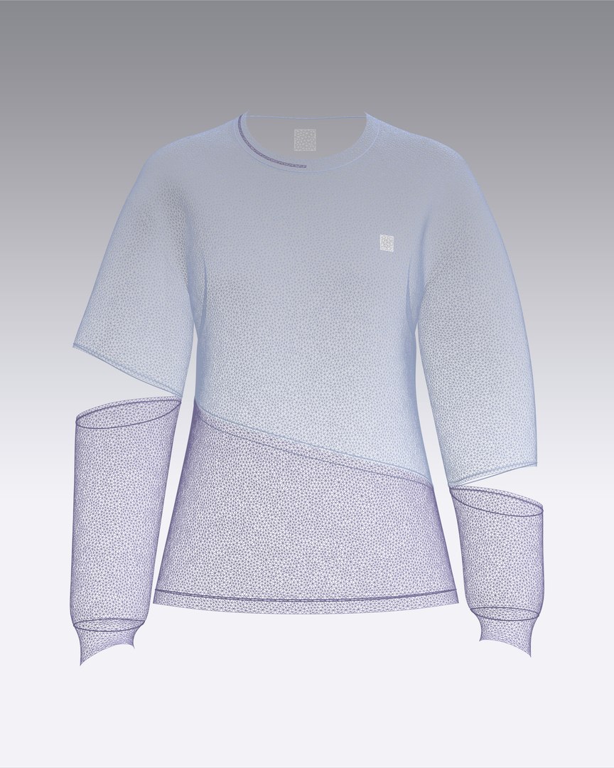 3D Ladies Cut Out Sleeve Sweatshirt With Multi Color Purple ...