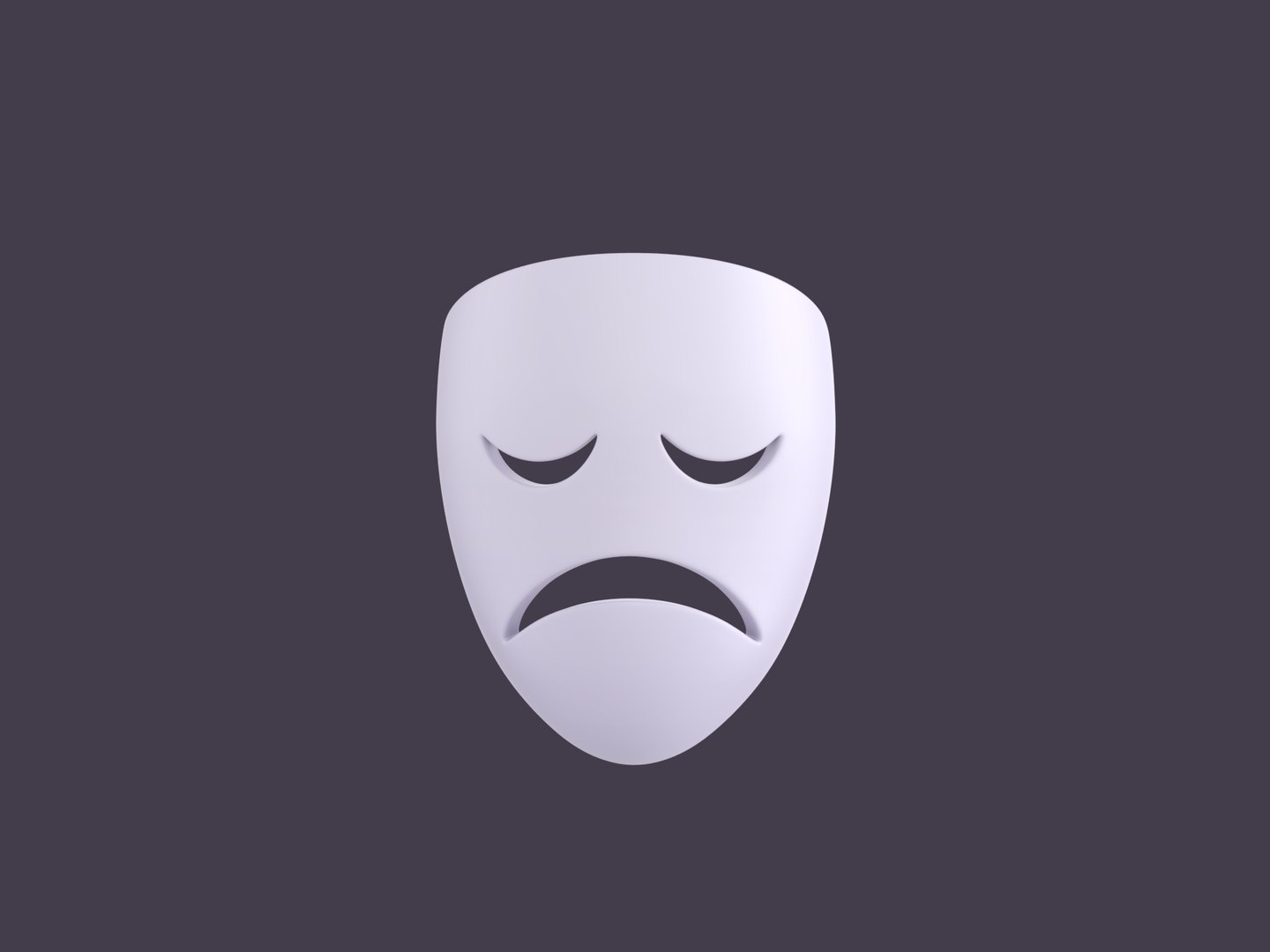 Sad Mask 3D Model - TurboSquid 2329748