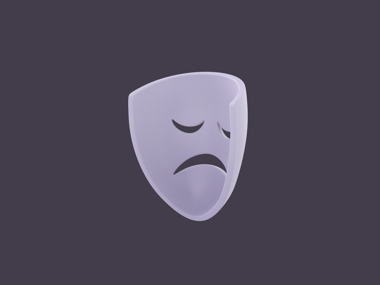 Sad Mask 3D Model - TurboSquid 2329748