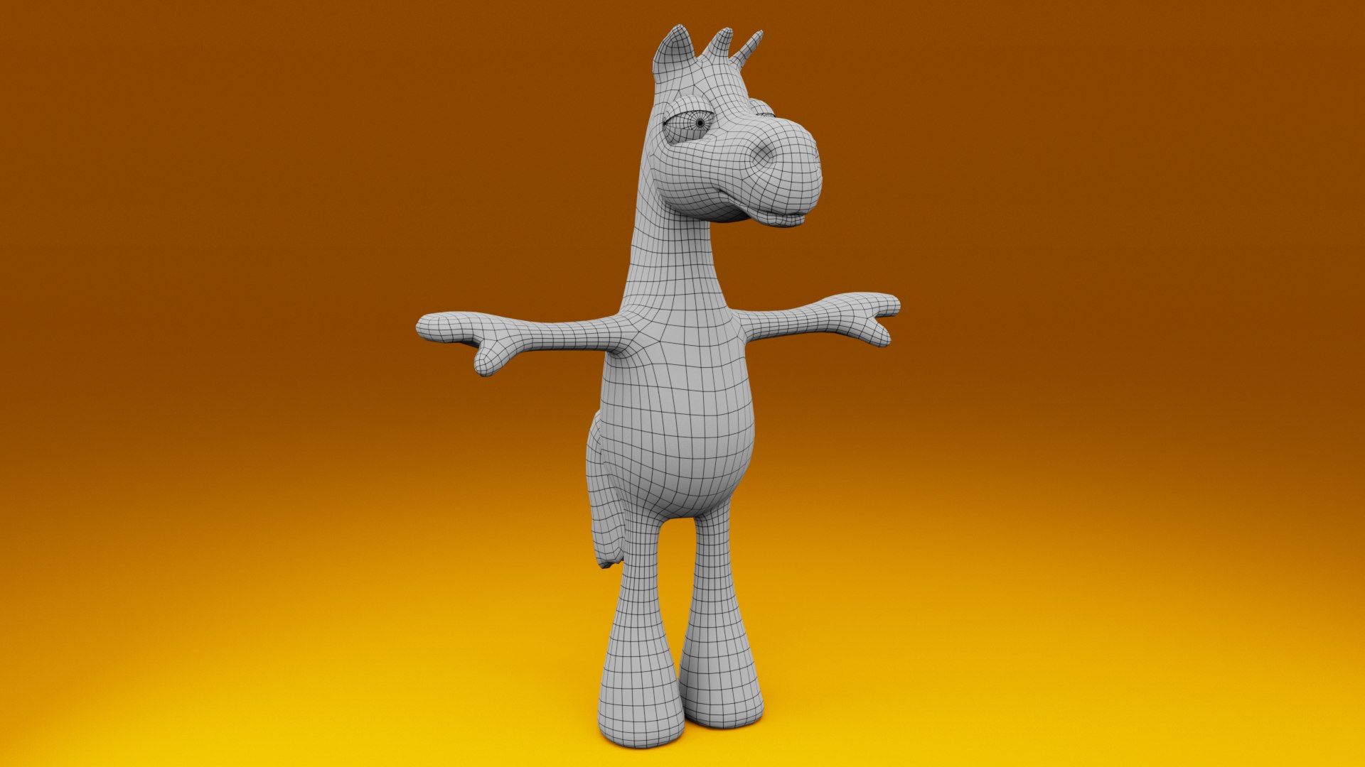 3D Model Stylized Cartoon Anthropomorphic Horse 3D Model - TurboSquid ...