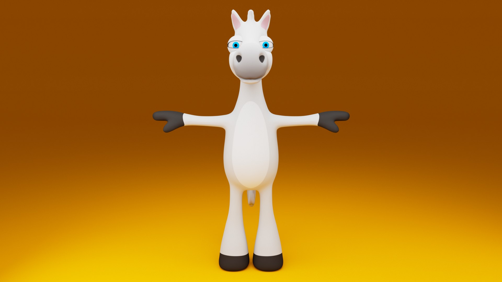 3D Model Stylized Cartoon Anthropomorphic Horse 3D Model - TurboSquid ...