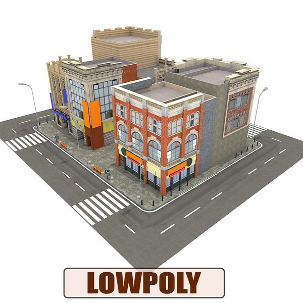 street scene 3d obj