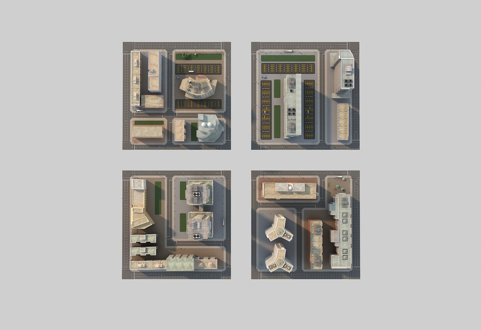 3D Buildings Street City Blocks - TurboSquid 1336128