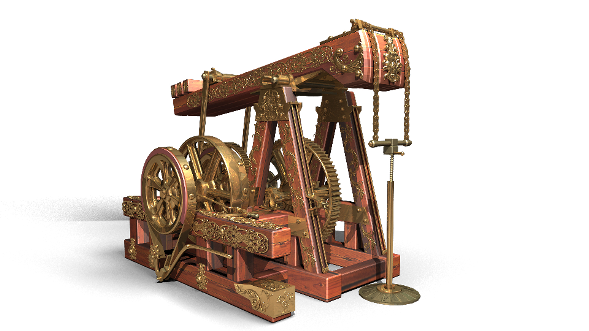 3ds Max Oil Rocking Machine