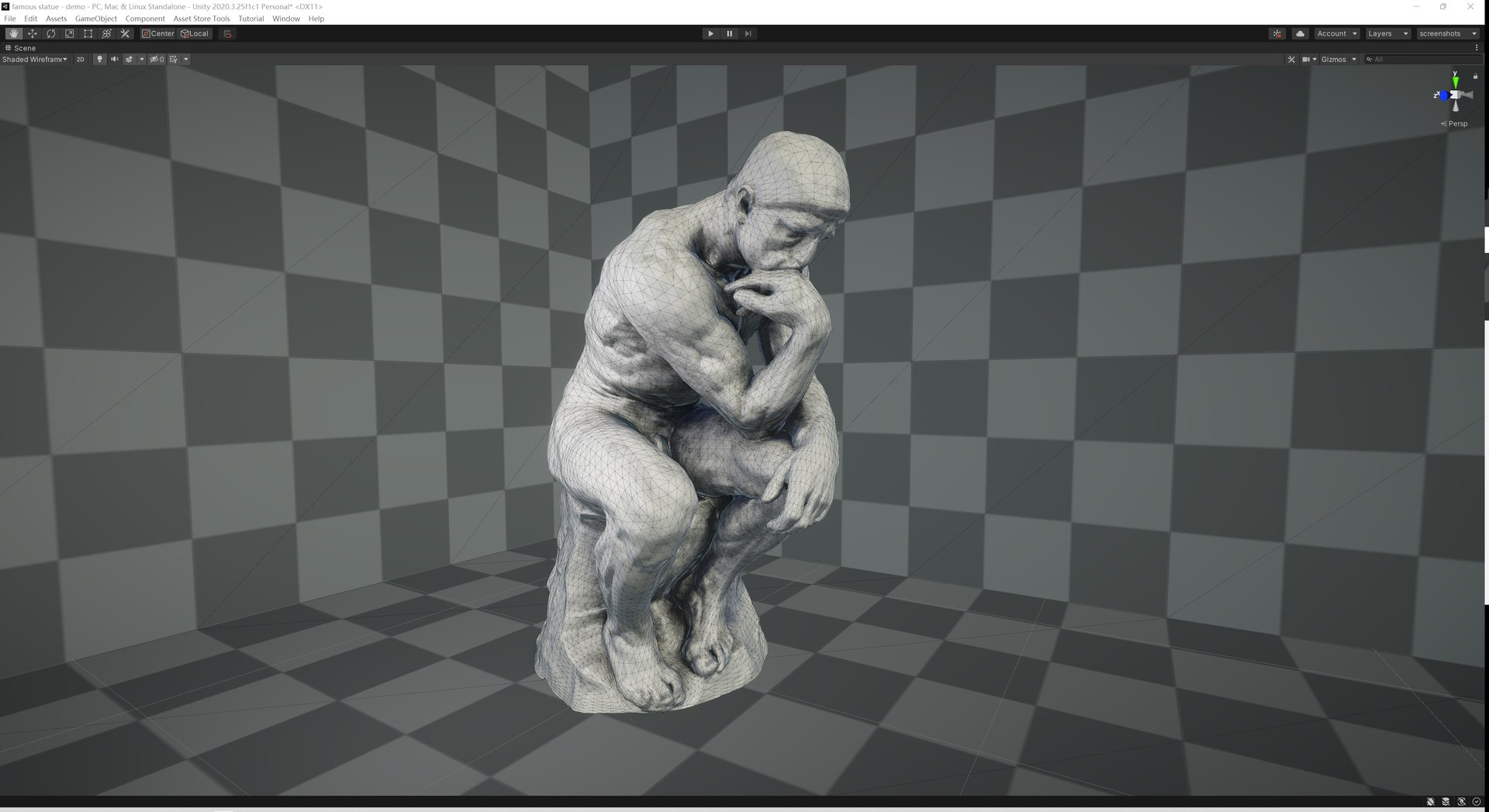 3D The Thinker - TurboSquid 1980661