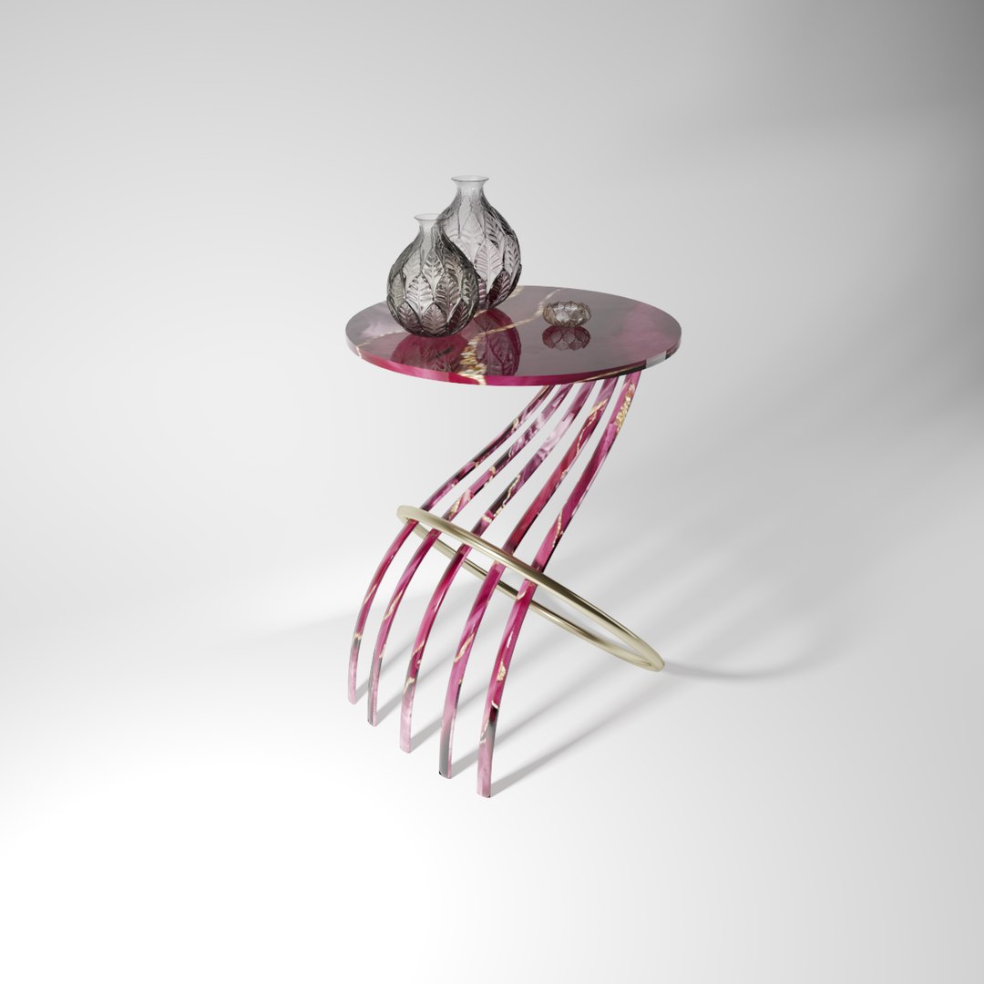 3D PURPLE MARBLE TABLE GLOSS FINISH - TurboSquid 1995436