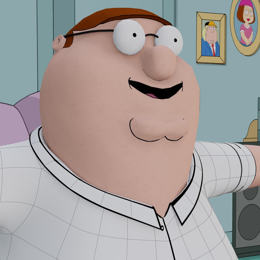 3D Peter Griffin From Family Guy - Rigged Low-poly 3D Model ...