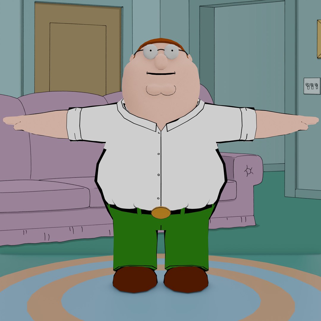 3D Peter Griffin From Family Guy - Rigged Low-poly 3D Model ...