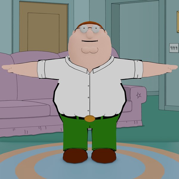 3D Peter Griffin From Family Guy - Rigged Low-poly 3D model ...