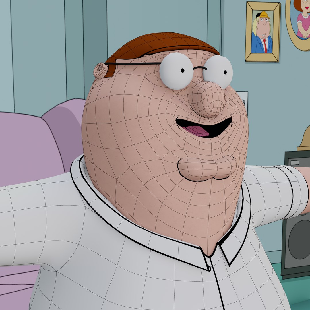 3D Peter Griffin From Family Guy - Rigged Low-poly 3D Model ...