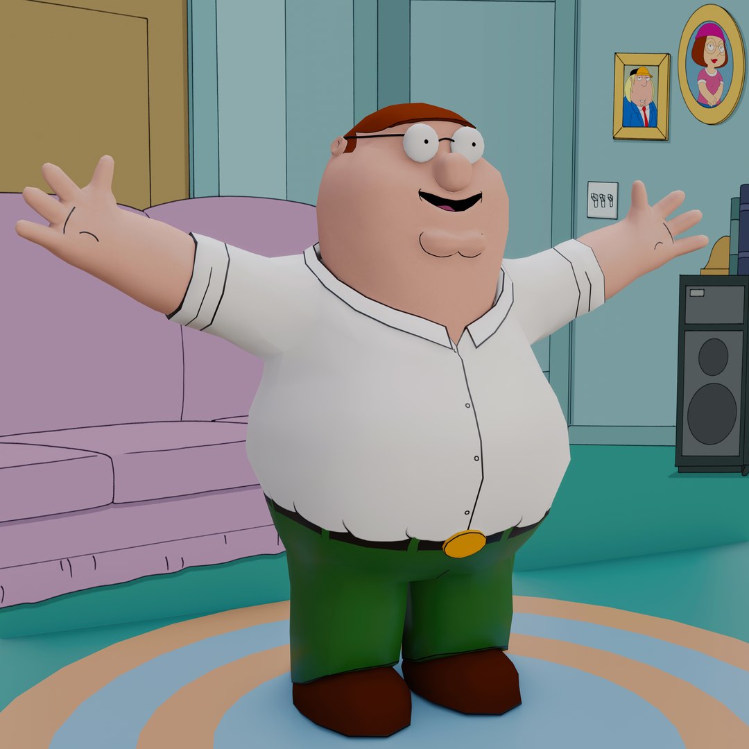 3D Peter Griffin From Family Guy - Rigged Low-poly 3D Model ...