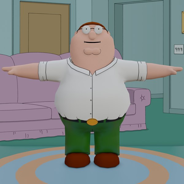 3D Peter Griffin From Family Guy - Rigged Low-poly 3D model ...