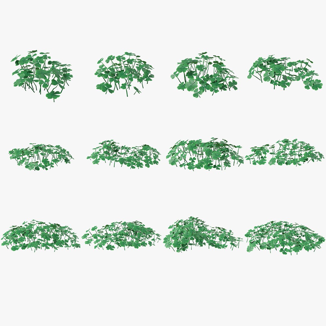 3D model Cartoon Clover Collection - TurboSquid 2043107