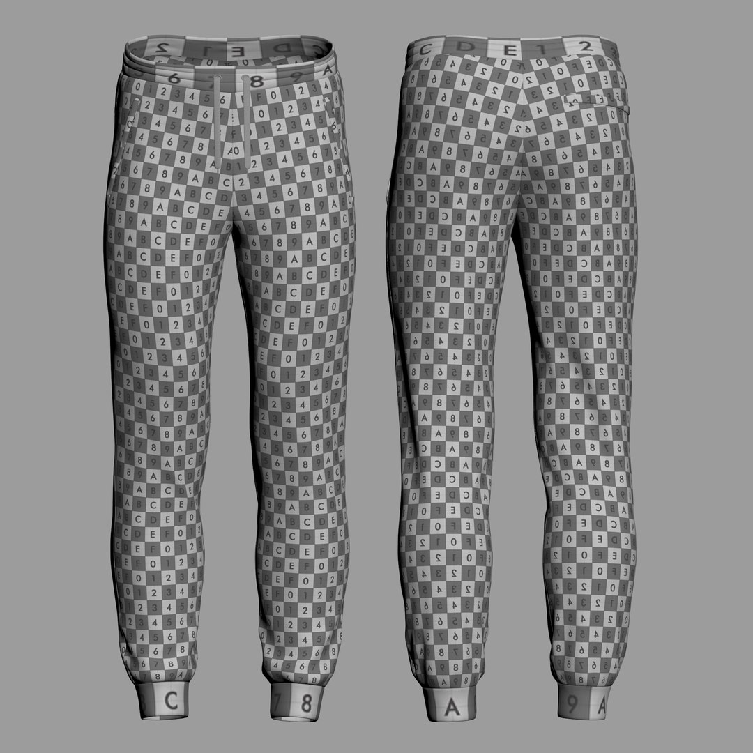 3D Sweatpants Male W Model - TurboSquid 1604724