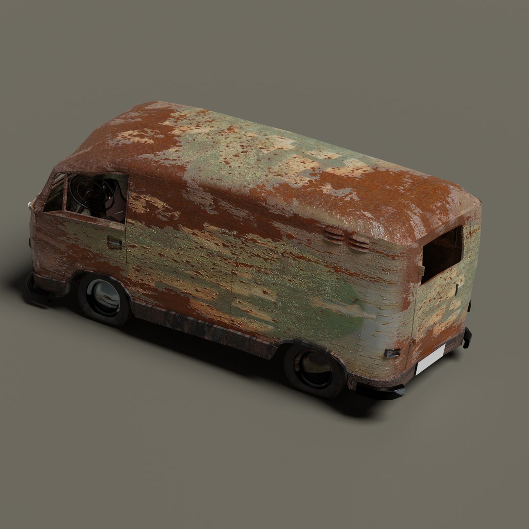 Wrecked Van 3D Model - TurboSquid 1954473