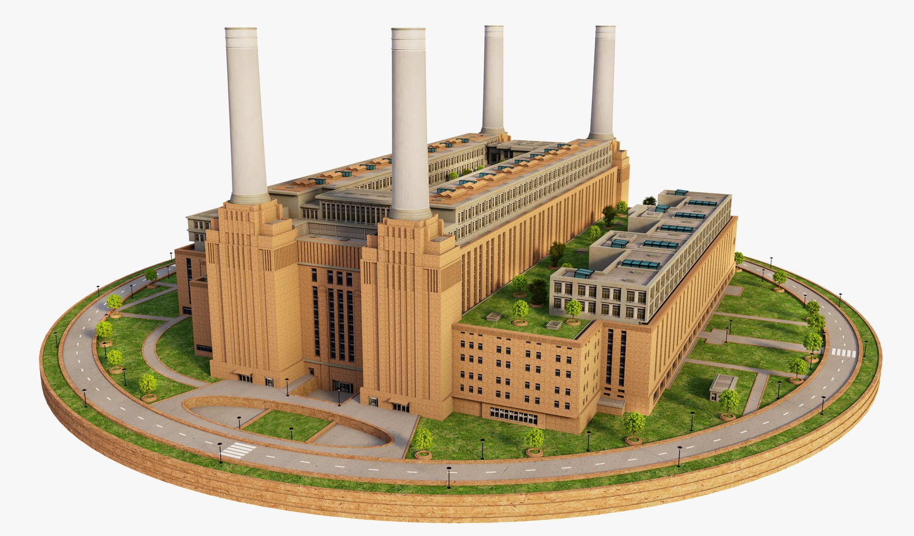 Battersea Power Station 3D Model - TurboSquid 2465369