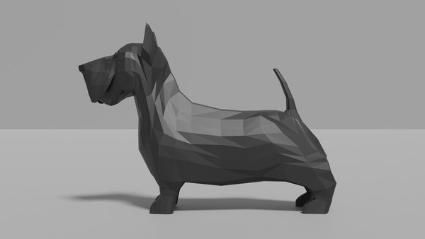 3D Cartoon Scottish Terrier - TurboSquid 1755724