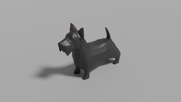 3D Cartoon Scottish Terrier - TurboSquid 1755724