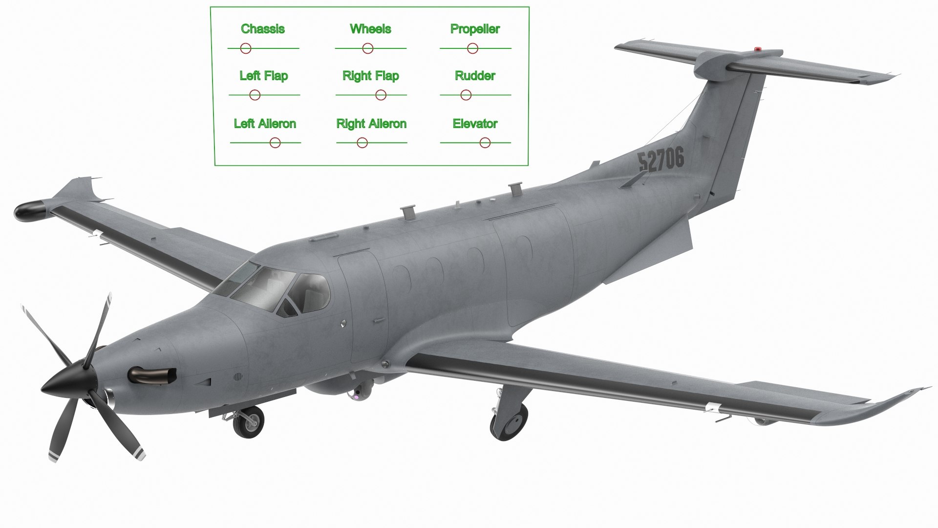 3D Pilatus U 28a Usaf Model - TurboSquid 1671737