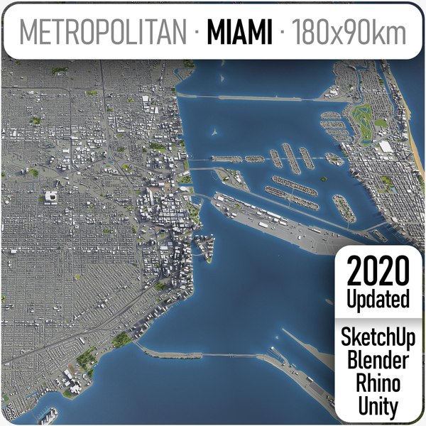 Miami - Metropolregion 3D-Modell - TurboSquid 1403622