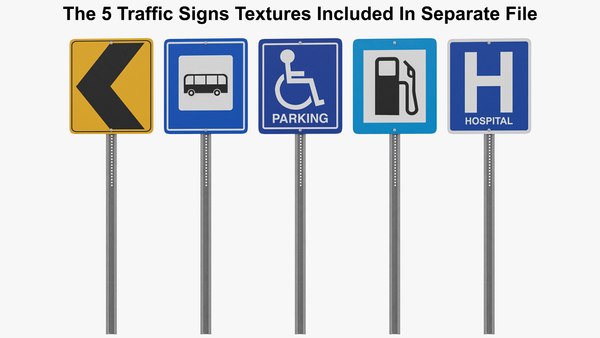 modelo 3d Colección de 30 señales de tráfico - TurboSquid 2078981