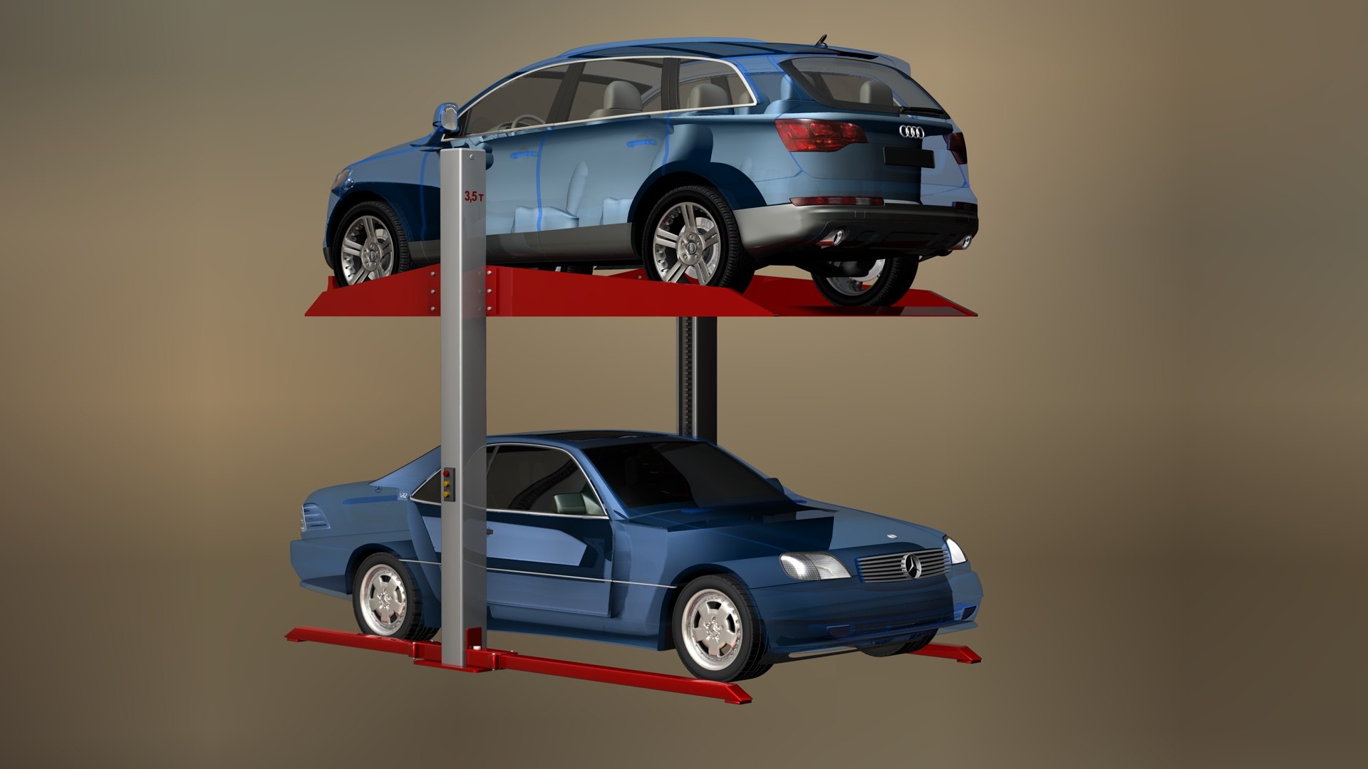 3D Model Tier Car Parking - TurboSquid 1602455