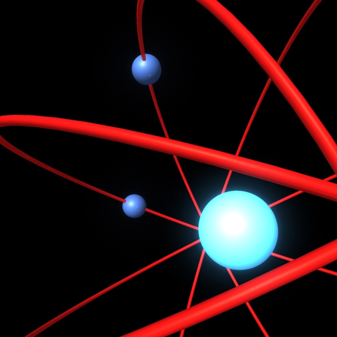 electrons atom 3d model