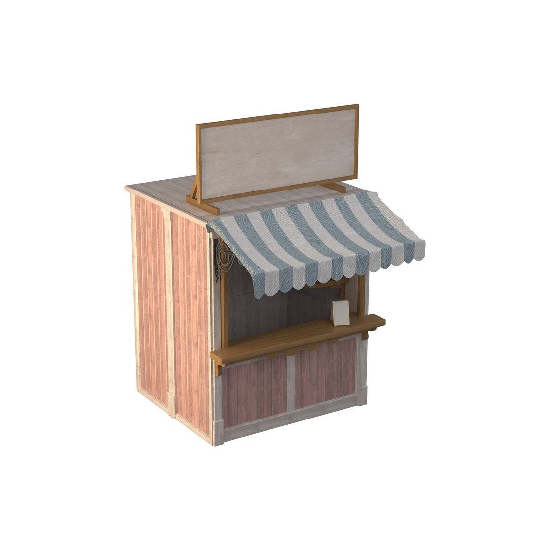 Wooden Stall Model - TurboSquid 1382570