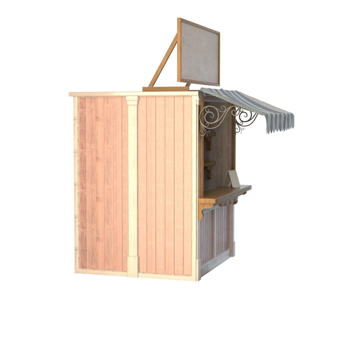 Wooden Stall Model - TurboSquid 1382570