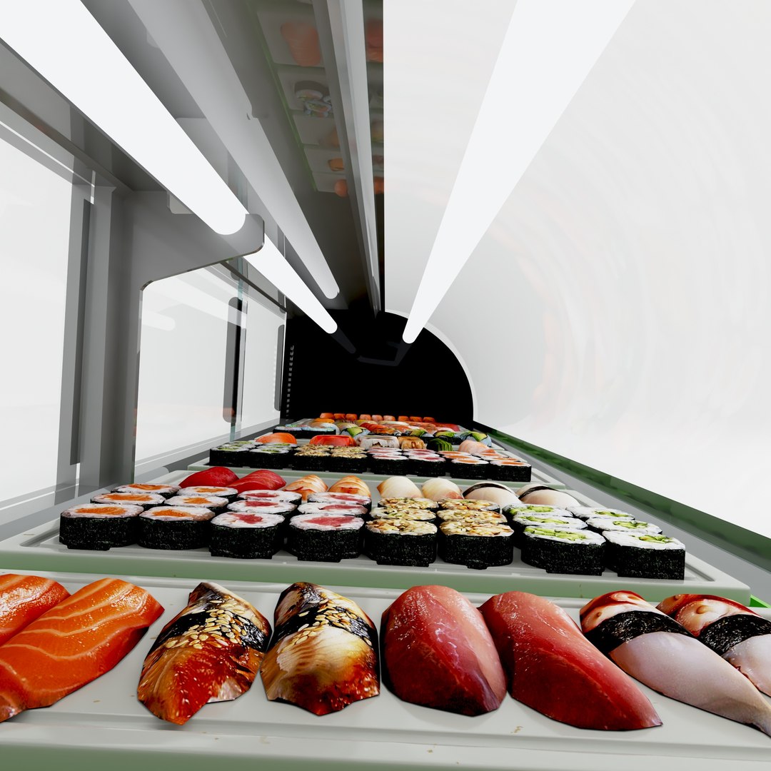 3D Model Sushi Display LB24 - TurboSquid 2224715