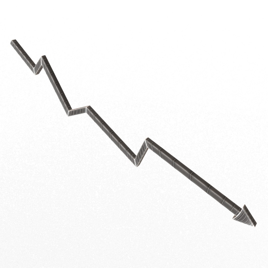 Arrow Graph Down 3D Model - TurboSquid 2025947