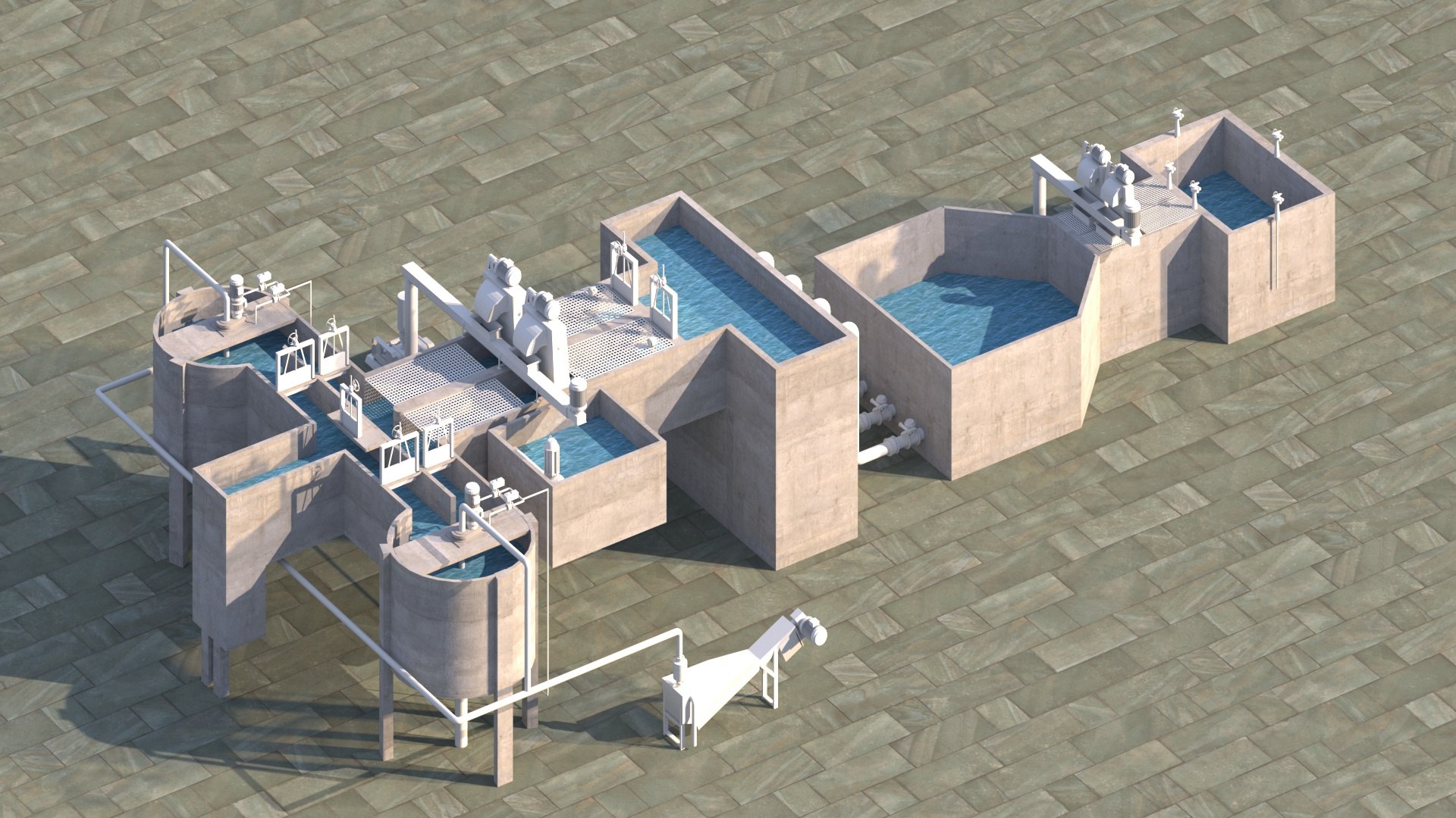 Wastewater Treatment Equipment 3D - TurboSquid 2179291