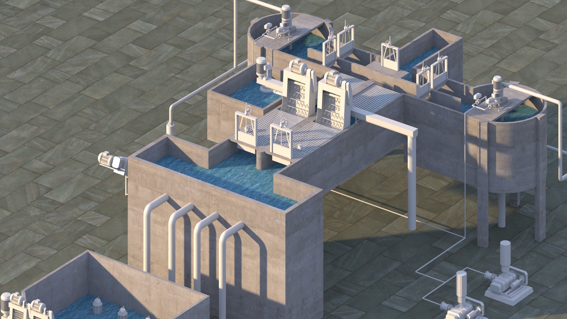 Wastewater Treatment Equipment 3D - TurboSquid 2179291