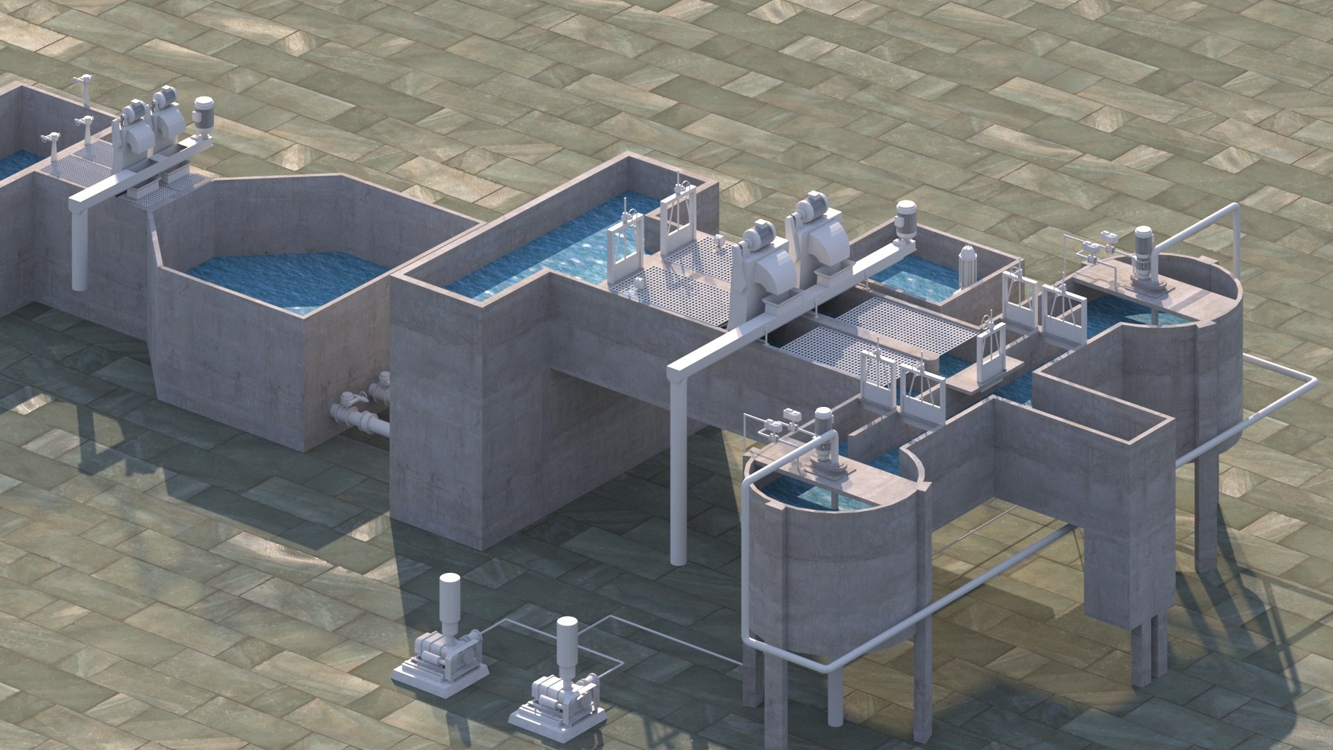 Wastewater Treatment Equipment 3D - TurboSquid 2179291