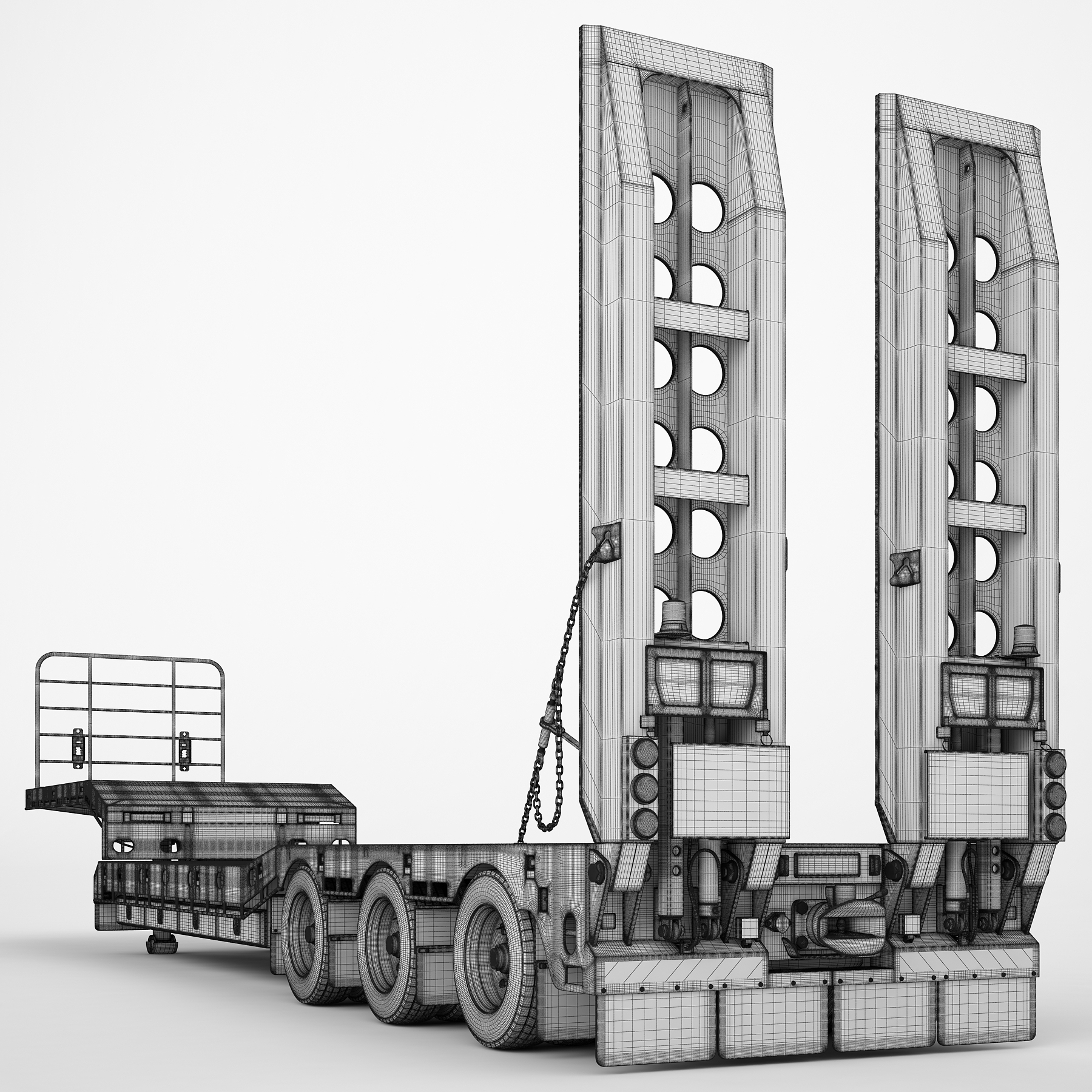 3D Drake Trailers Steerable Widener Low Loader 02 model - TurboSquid ...
