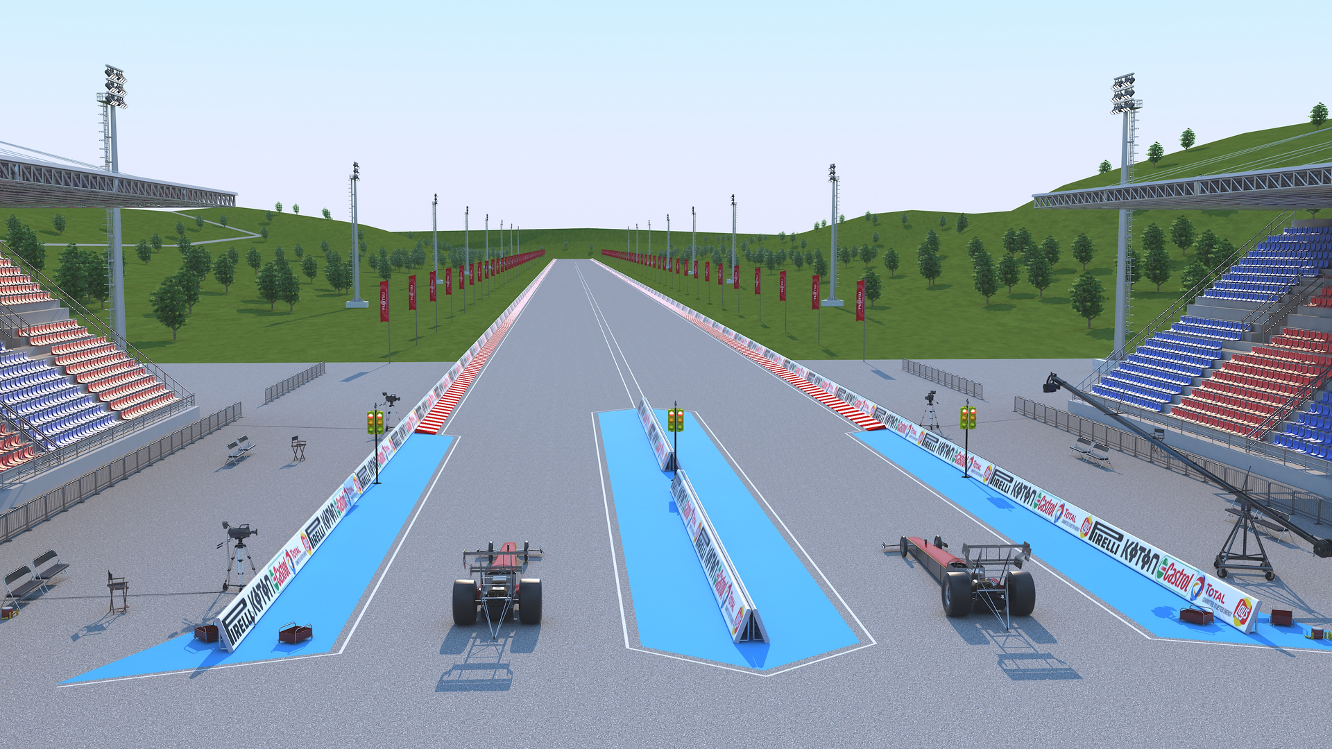 3D Dragway Stadium and F1 Race Track model - TurboSquid 1793197