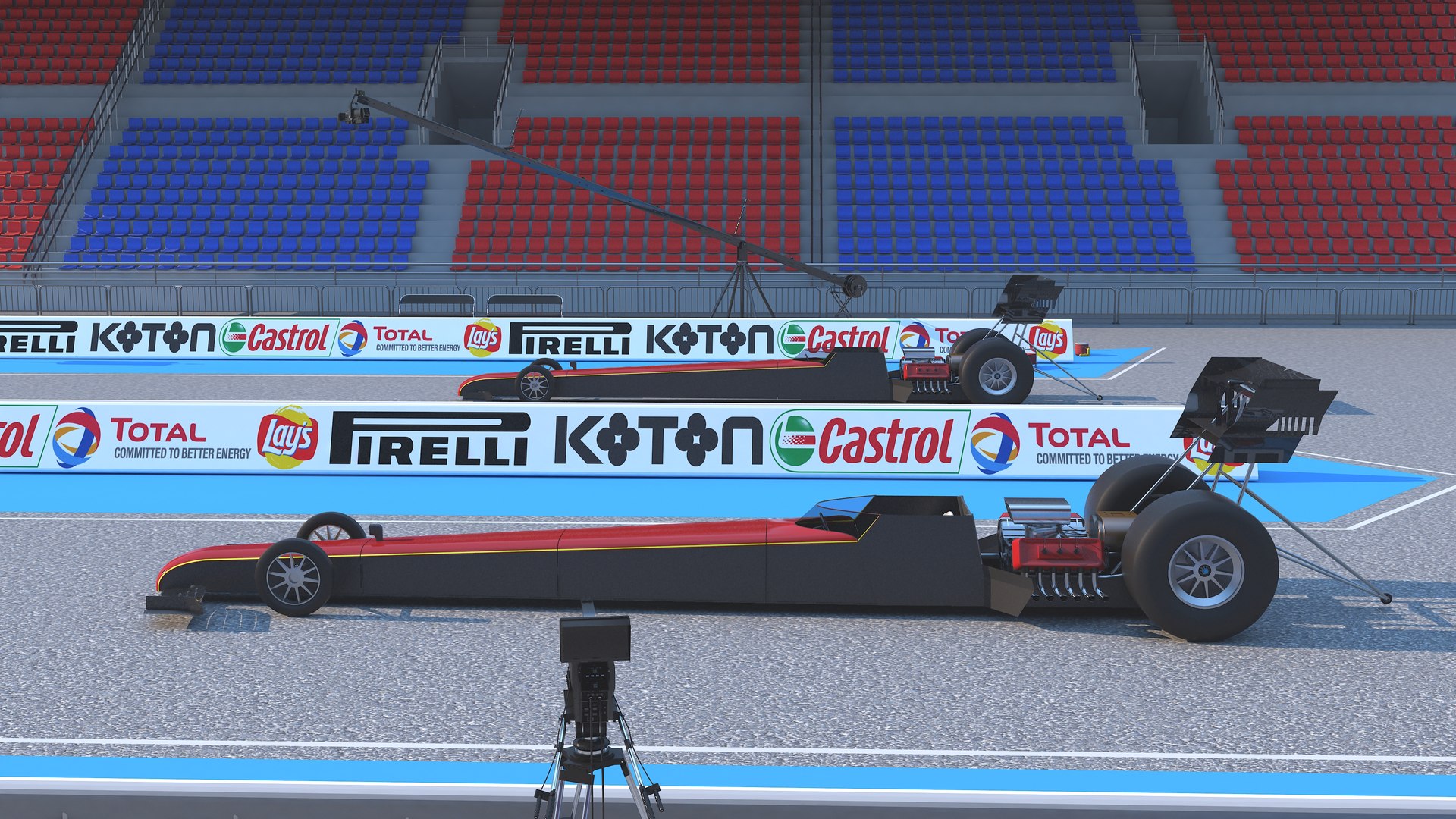 3D Dragway Stadium And F1 Race Track Model - TurboSquid 1793197