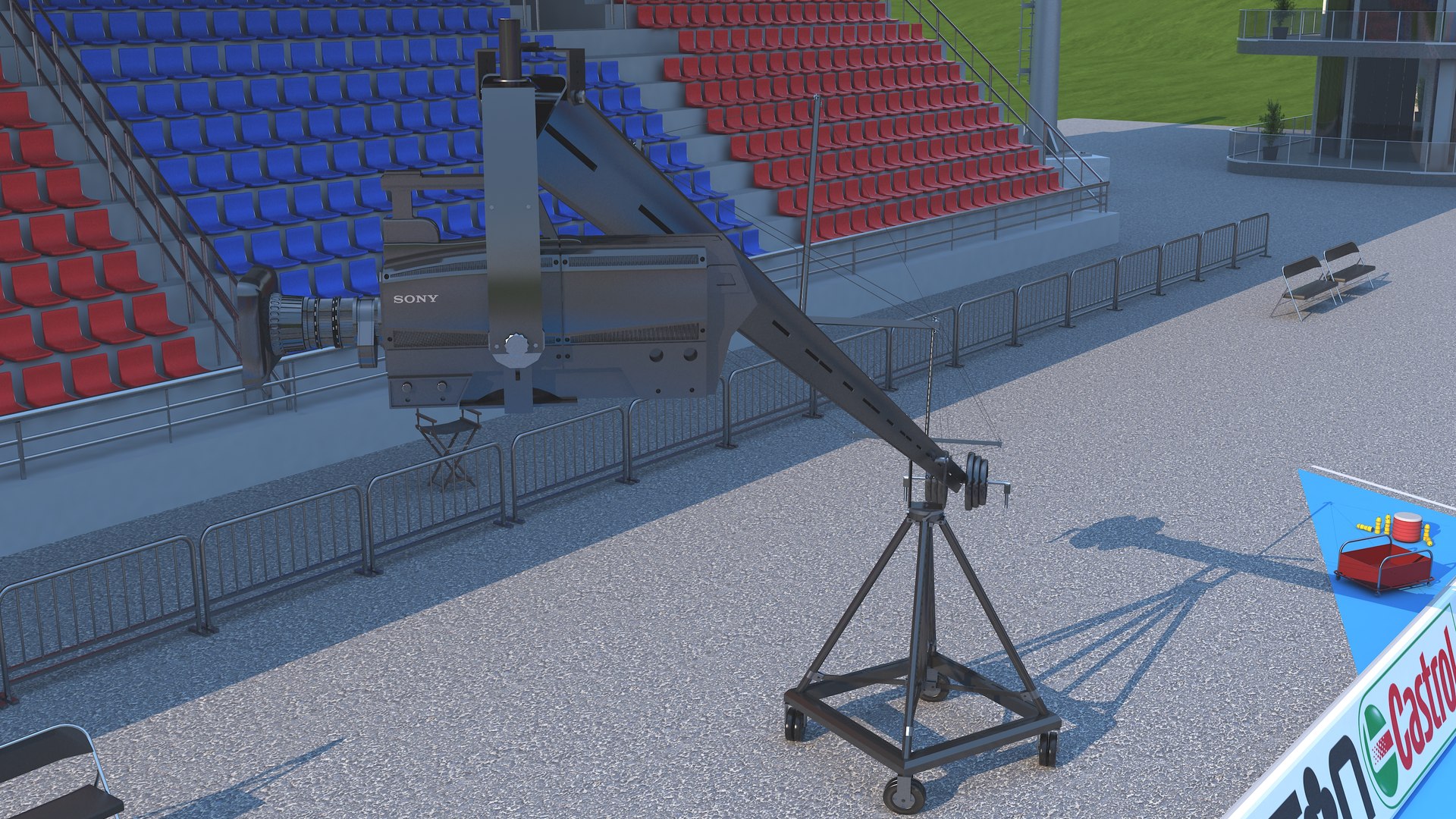 3D Dragway Stadium And F1 Race Track Model - TurboSquid 1793197