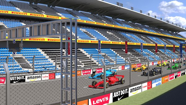 3D Dragway Stadium and F1 Race Track model - TurboSquid 1793197